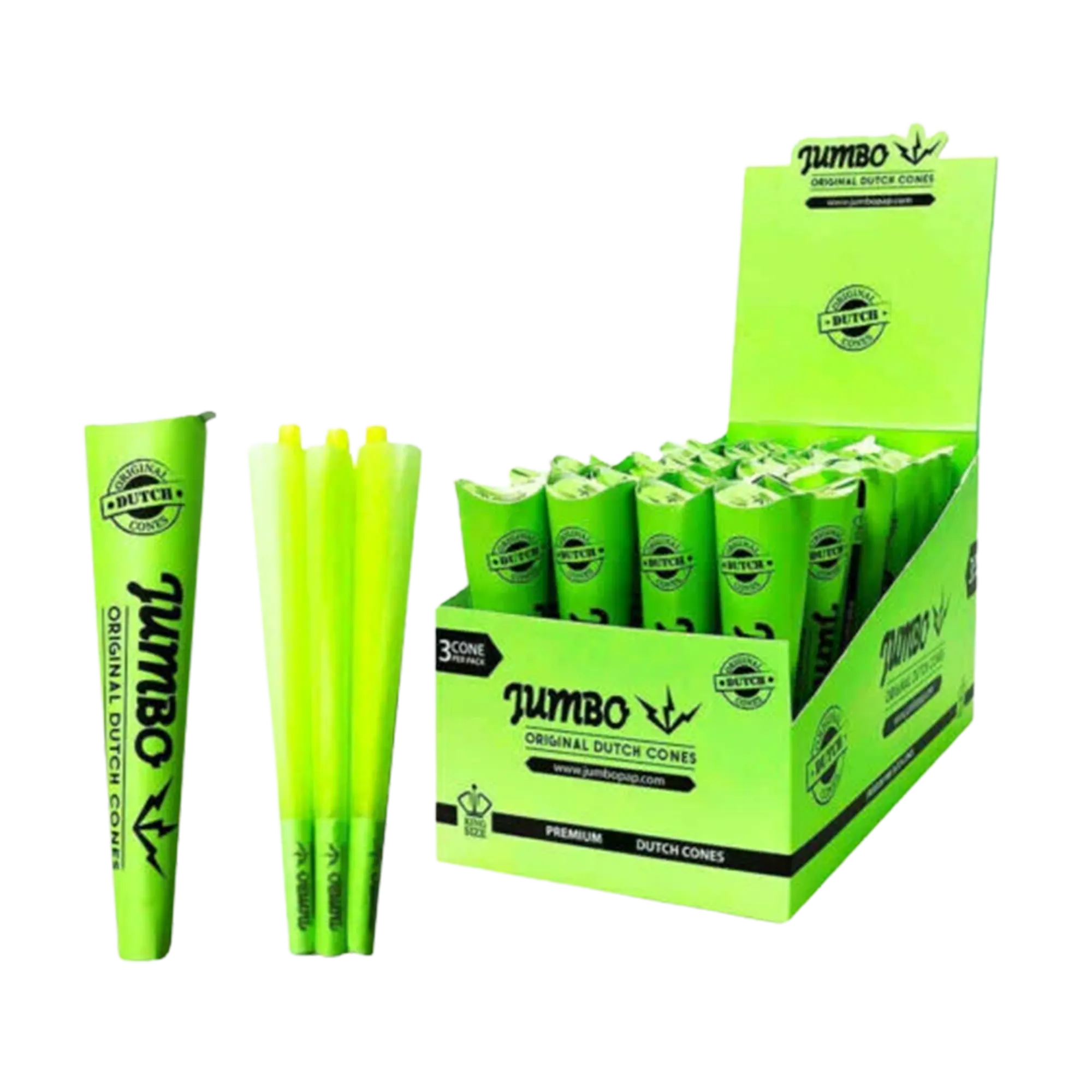 Jumbo Original Dutch Cones Green 3 Pack - PEOPLES CBD®